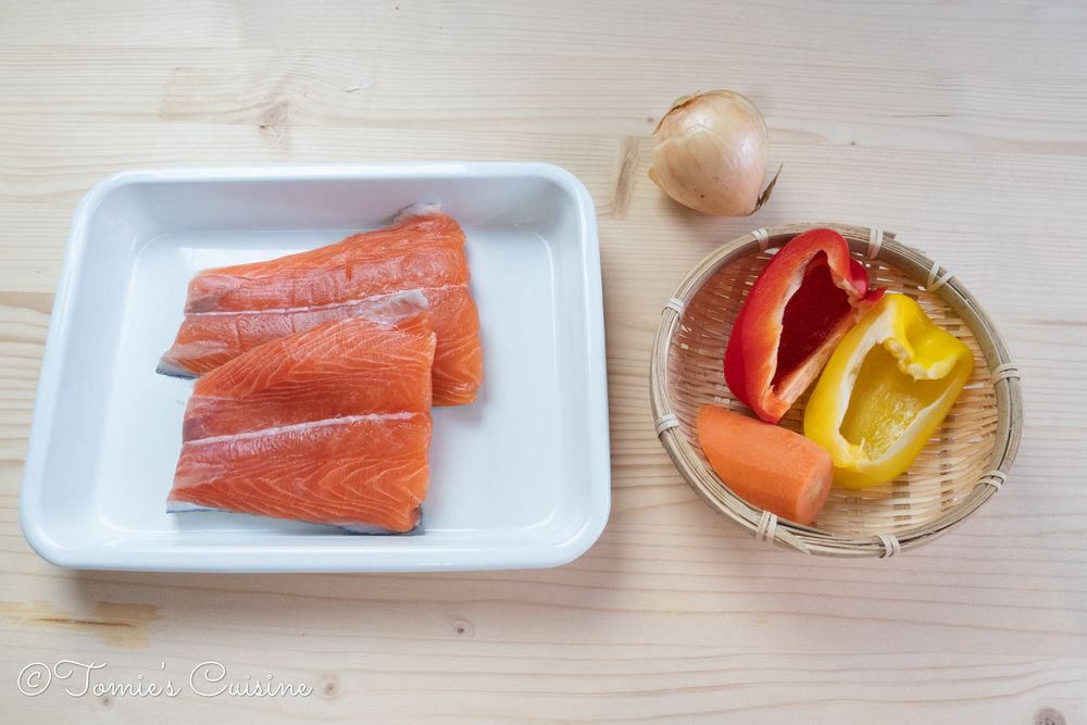 Salmon Nanbanzuke (marinated fried salmon) recipe